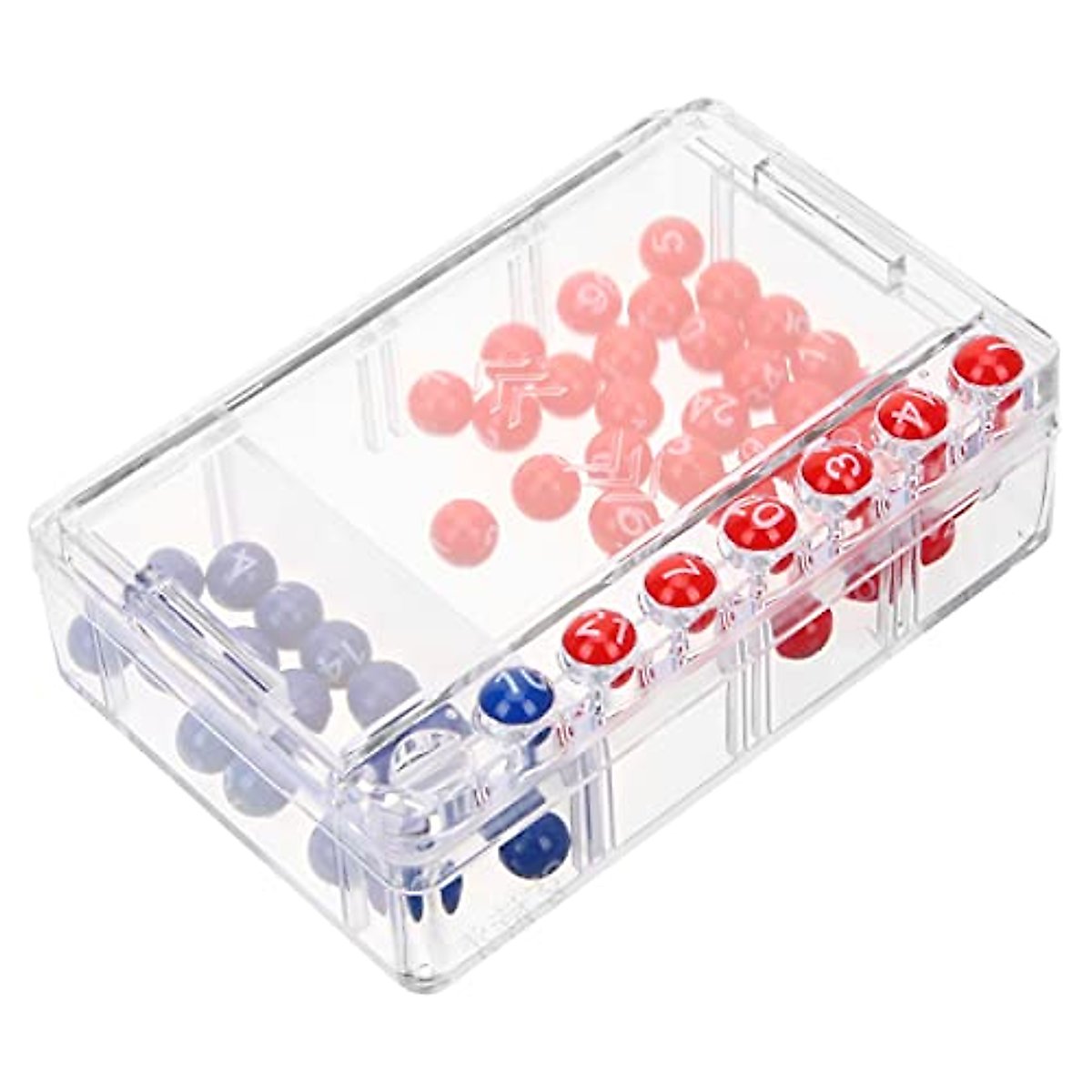 Totority 1 Set Analog Number Picker Portable Game Console Mini Dice Mini Accessories Lottery Games Props Portable Lottery Machine Fortunate Number Picker Plastic Party Supplies Lottery Case