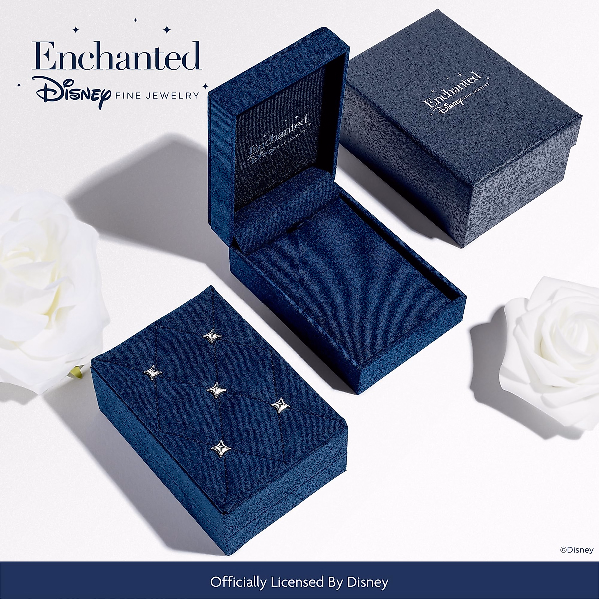 Jewelili Enchanted Disney Fine Jewelry Sterling Silver and 10k Rose Gold 1/10 Cttw Diamond and Black Onyx Maleficent Ring Size 6