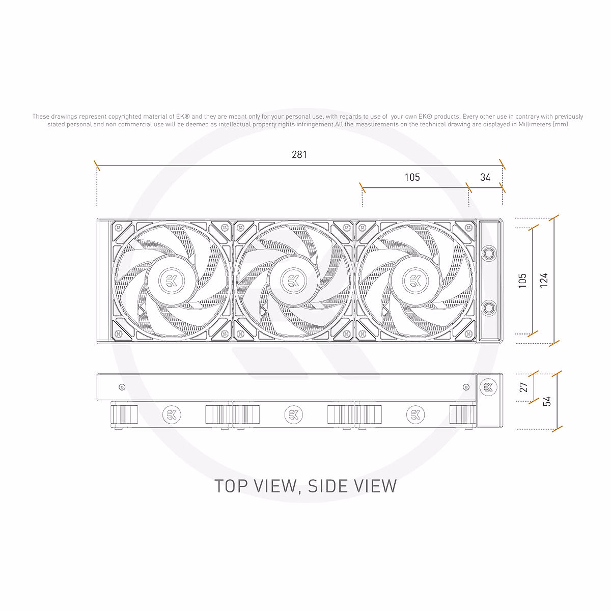 EKWB 360mm EK-Nucleus CR360 Lux D-RGB Intel/AMD CPU Liquid Cooler