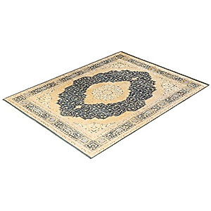Solo Rugs One of a Kind Hand Knotted Hand Made Wool Traditional Oriental Mogul Gray 8 x 10 Area Rug