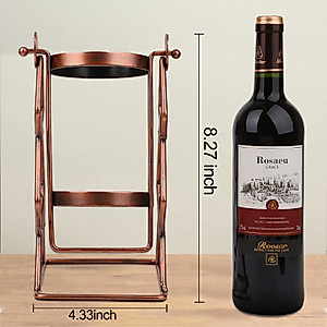 LEYON Freestanding Tabletop Wine Bottle Holder, Countertop Wine Holder Decor for Home Kitchen(1 Bottle)