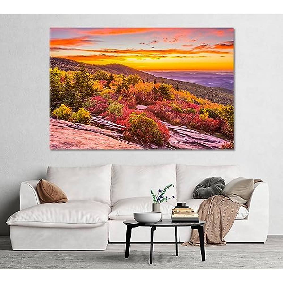 Grandpa Mountain in Autumn USA Canvas Print 1 Panel / 36x24 inches