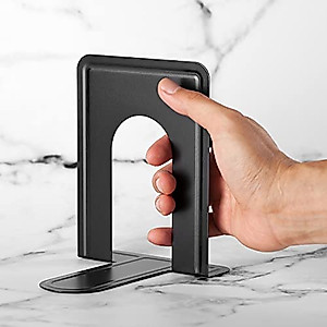 Mr. Pen- Book Ends, Black, 4 Pack, Heavy Duty Metal Bookends for Shelves, Book Holders for Shelves, Book Stoppers, Book Holders, Book Ends for Office, Metal Bookends, Book Ends to Hold Books.