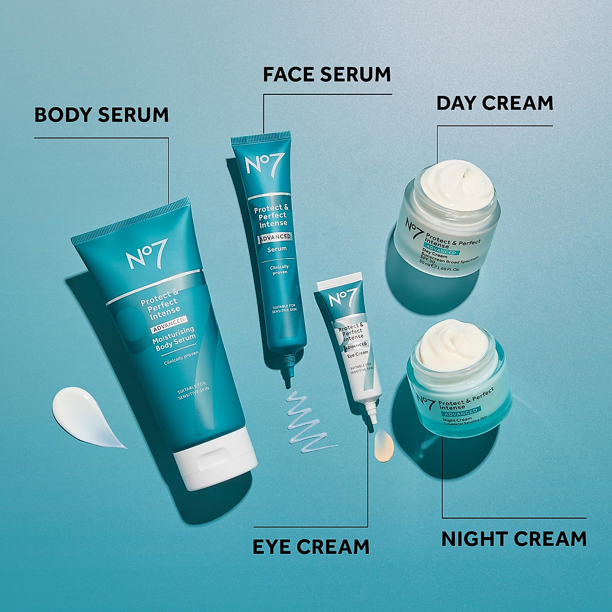 No7 Protect & Perfect Intense Advanced Day Cream SPF 30 - Anti-Aging Facial Moisturizer with Anti-Wrinkle Technology - Hydrating Hyaluronic Acid Cream for Radiant Youthful Skin (50ml)