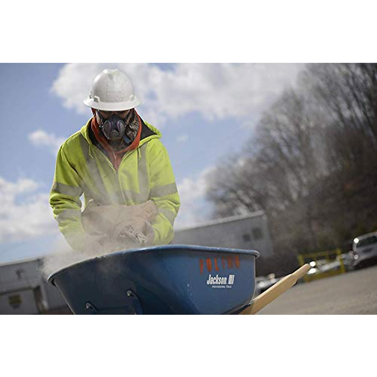 GVS Elipse P100 Dust Half Mask Respirator with replaceable and reusable filters included, Blue