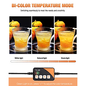 FOSITAN Bi-Color Dimmable Photo Light Box Kit, 32x32 inch/80x80 cm Photo Studio Photography Photo Box Kit 2 Led Light Bars 252 LED Light Beads Tabletop Professional Shooting Tent with 5 Backdrops