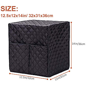 UCARE Coffee Maker Cover Waterproof Espresso Appliance Cover Dustproof Large Single-Serve Brewers Covers replacement for Keurig K50 K400 K500 series, K-Classic, K-Elite Smart Coffee Machine (Black)