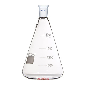 Deschem 2000ml Suction Filtration Device 90mm Pore Plate Buchner Funnel 2L Erlenmeyer Flask & Filter Paper kit