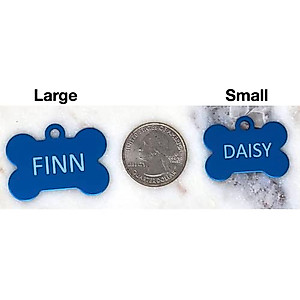 Pet ID Tag Custom for Dog Cat Personalized | Many Shapes and Colors to Choose from | Made in USA | Strong Anodized Aluminum