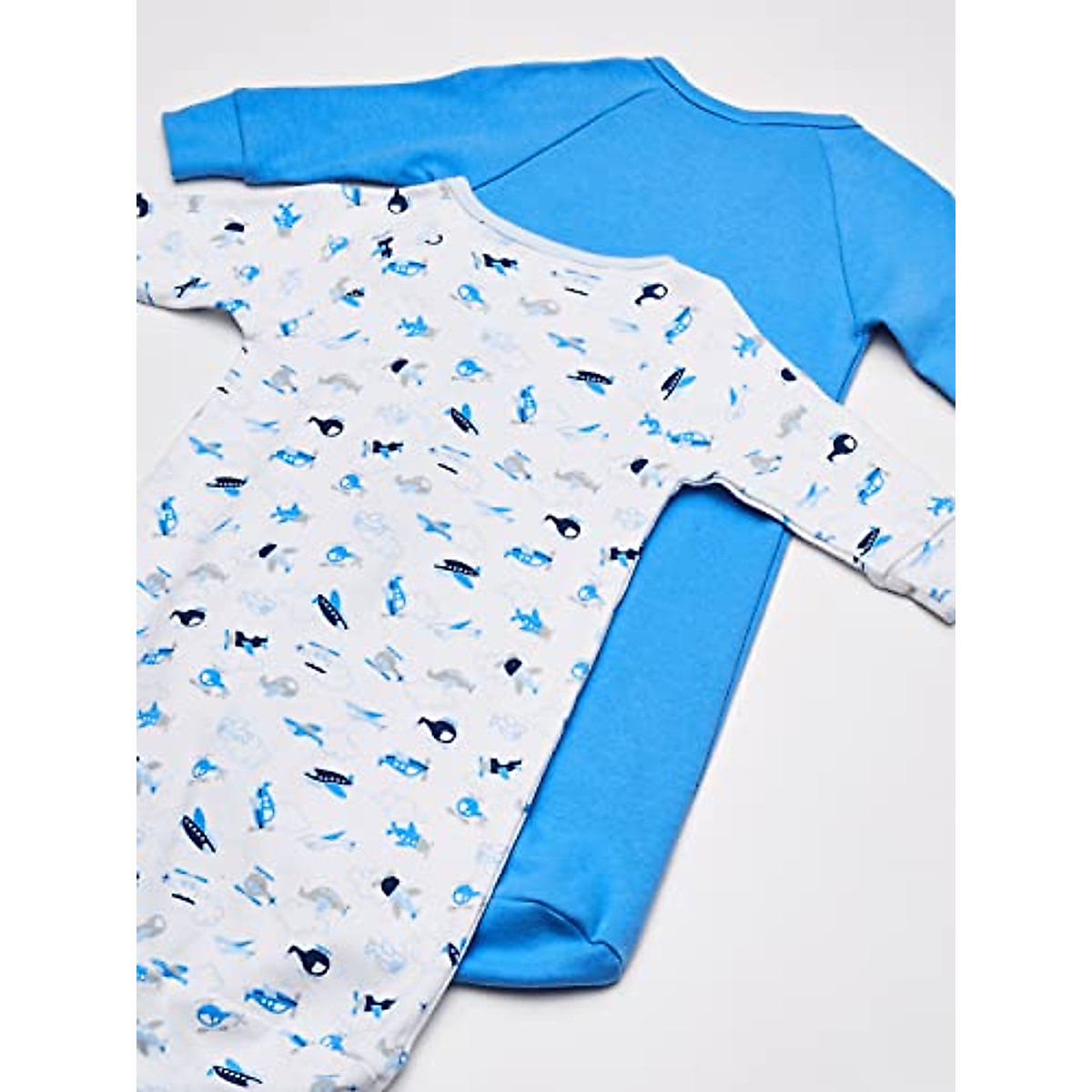 Spasilk Unisex-Baby Newborn Cotton Sleep Bag Sacks, 2 Pack, 0-6 Months - Blue Helicopter