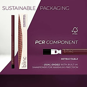 Blinc Eyeliner Pencil, Mechanical Gel Eyeliner Pencil with Built-In Sharpener, Waterproof, Smudge-proof, Transfer-proof, Ultra Long-Wearing, Clean, Vegan and Cruelty-Free, Black, 0.5g / 0.017 Fl. Oz