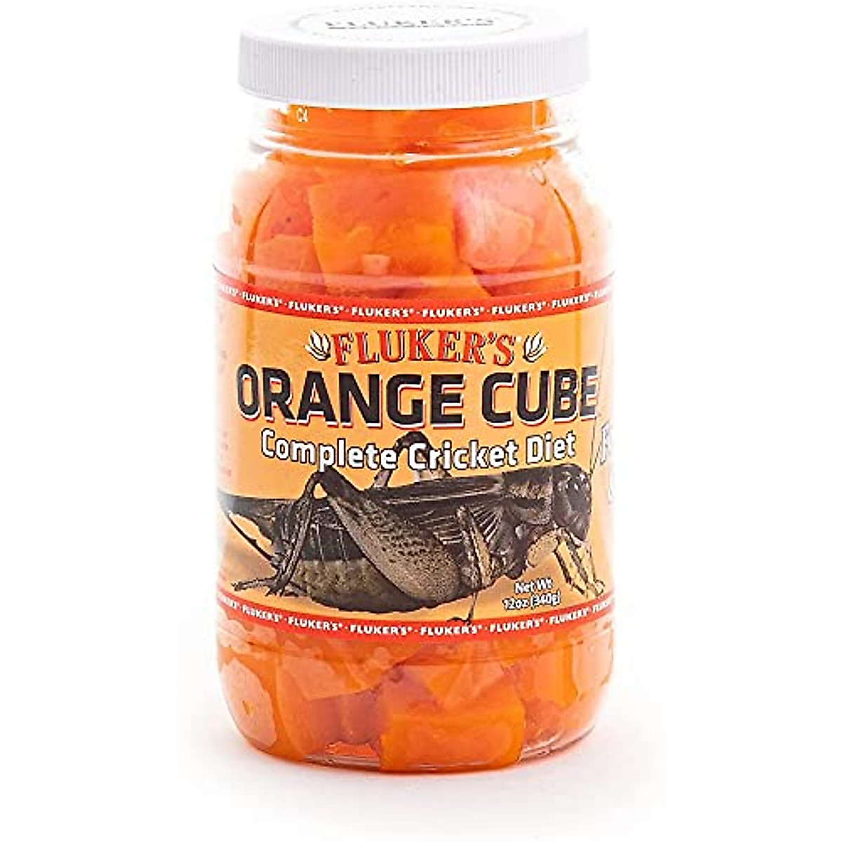 Fluker's Orange Cube Complete Cricket Diet 12oz - Includes Attached DBDPet Pro-Tip Guide