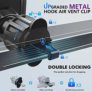 VIKE 2023 Upgraded Car Phone Holder Mount - [ Bumpy Roads Friendly ] Phone Mount for Car Dashboard Windshield Air Vent 3 in 1, Hand Free Mount for iPhone 14 13 12 Pro Max All Cell Phones