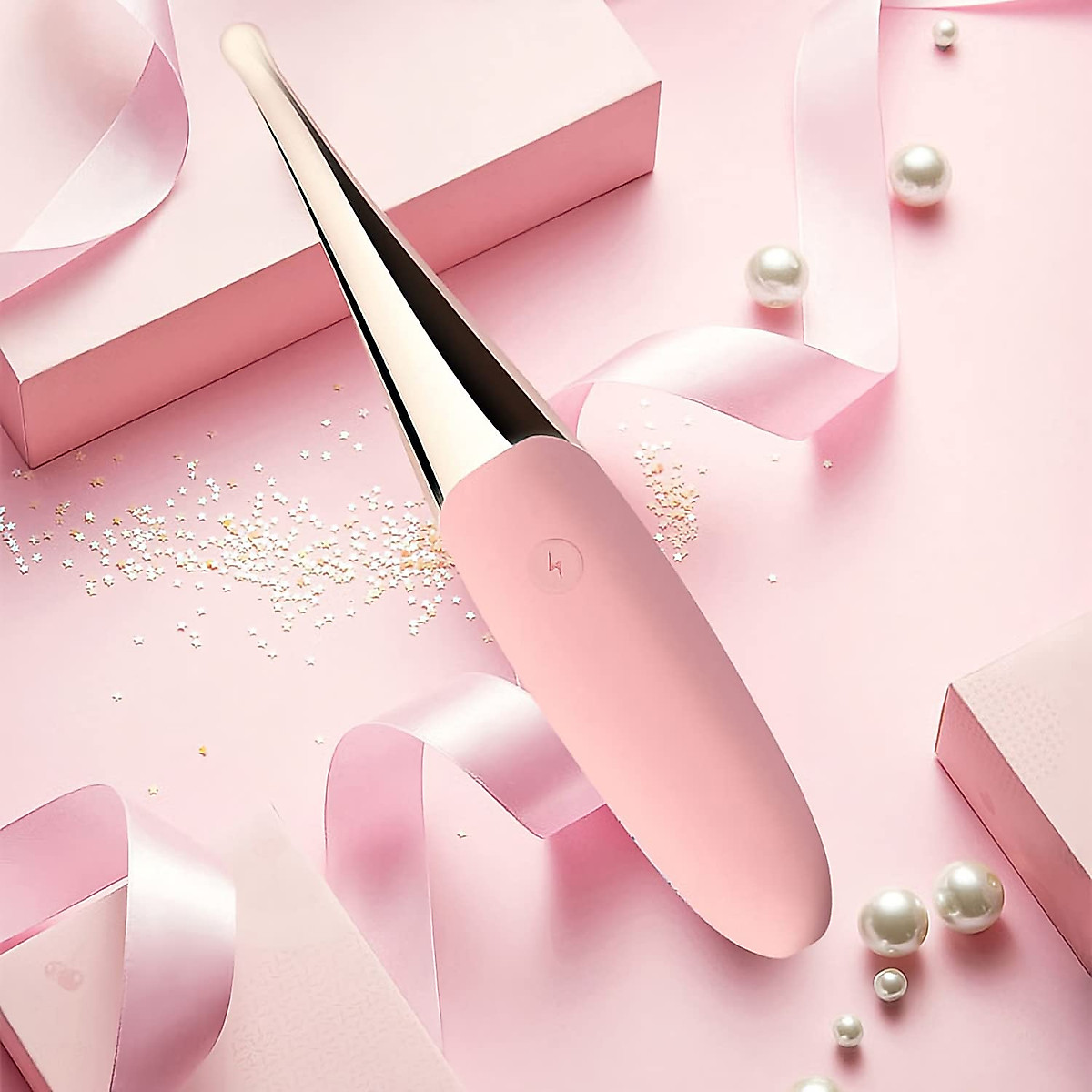 CHARMING Personal Eye Wand Massager with Eyes Body Massager Facial Vibrating Treatment for Dark Circles, Promote Essence Absorption, Eliminate Dark Circle, relieves Skin Fatigue -Pink