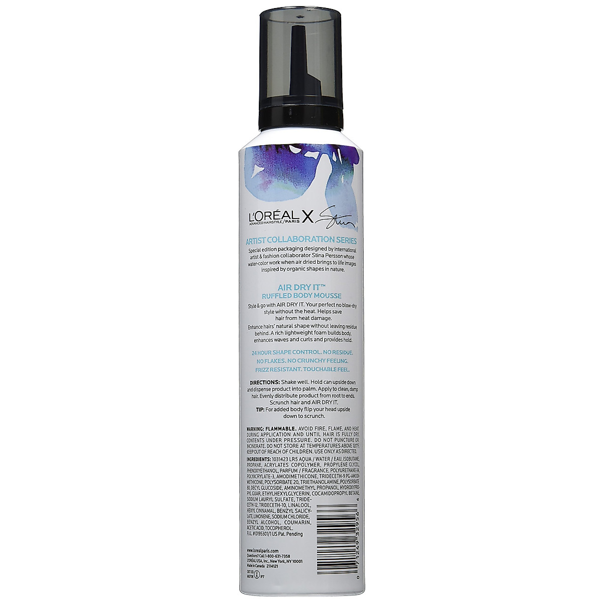 L'Oréal Paris Advanced Hairstyle AIR DRY IT Ruffled Body Mousse, 8.3 oz.
