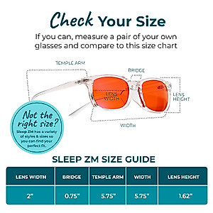 Sleep ZM Transparent Crystal 99% Blue Light Glasses for Computer, TV, Gaming Improve Sleep by Naturally Producing Melatonin - Women + Men