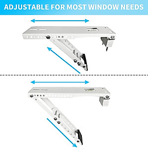 Kunzye Window Air Conditioner Support Bracket Light Duty, Up to 85 lbs, Fits for 5,000-12,000 btu