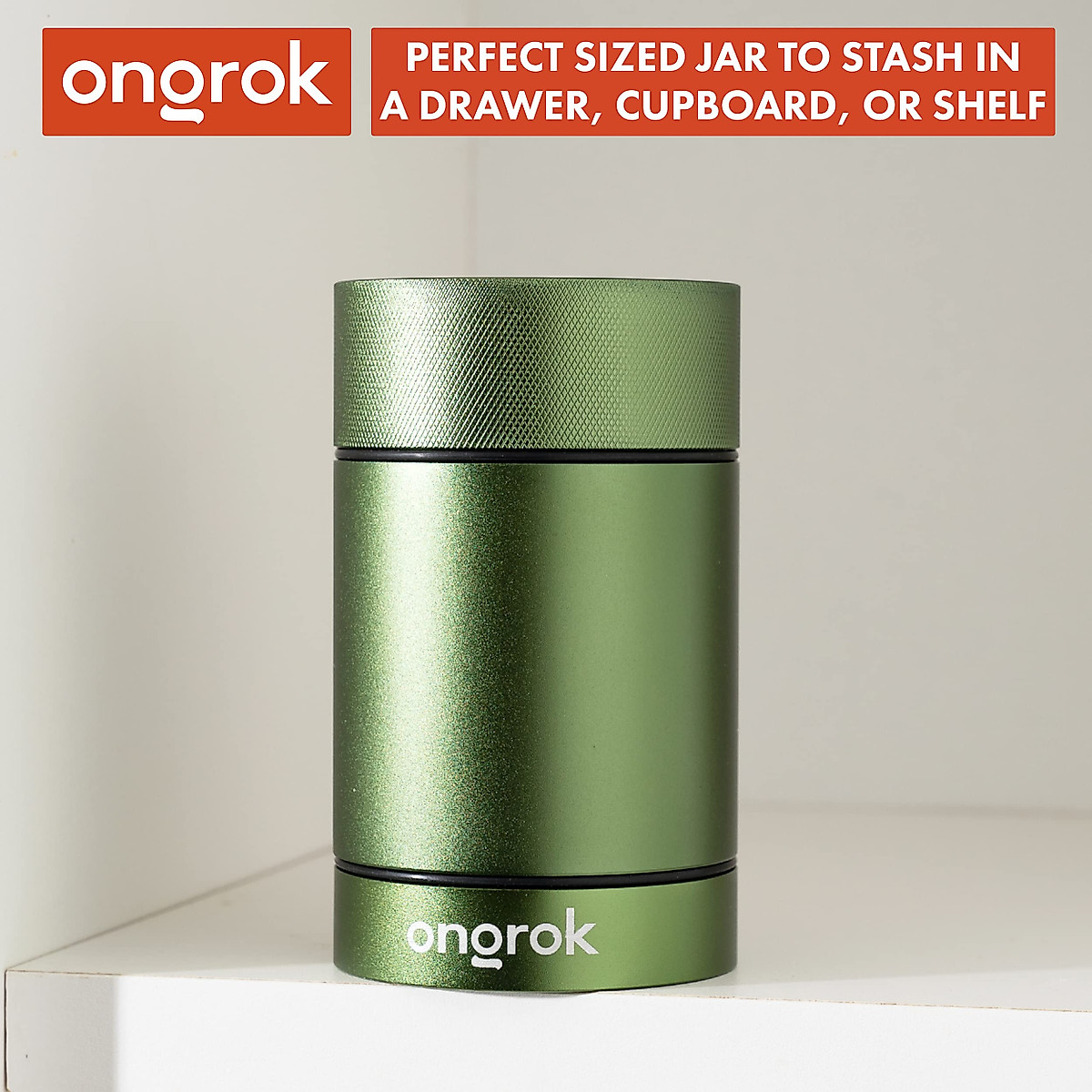 ONGROK Aluminum Storage Container, 180ml, Air Proof Jar to Preserve Smell and Aroma