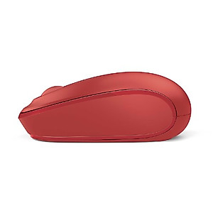 Microsoft Wireless Mobile Mouse 1850 - Flame Red. Comfortable Right/Left Hand Use, Wireless Mouse with Nano transceiver, for PC/Laptop/Desktop, works with Mac/Windows 8/10/11 Computers