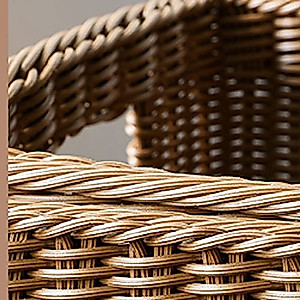 UXZDX Dirty Clothes Basket Household Storage Basket, Handmade Basket Large Plastic Rattan-Like Debris Basket Storage Basket