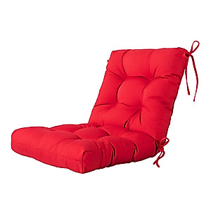 ARTPLAN All Weather Chair Outdoor Cushions Wicker Tufted Pillow with Back for Outdoor Furniture