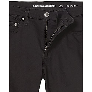 Amazon Essentials Men's Slim-Fit Stretch Jean, Black, 32W x 32L