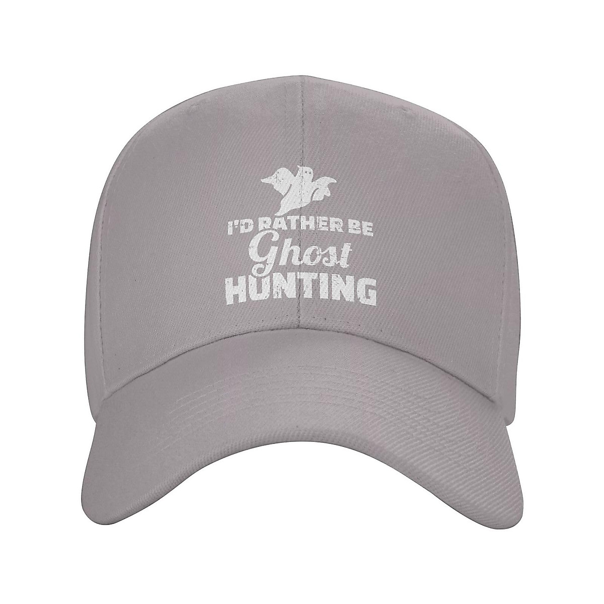 I'd Rather Be Ghost Hunting Baseball Hats for Original Classic Trucker Unisex Vintage Washed Adjustable Gray