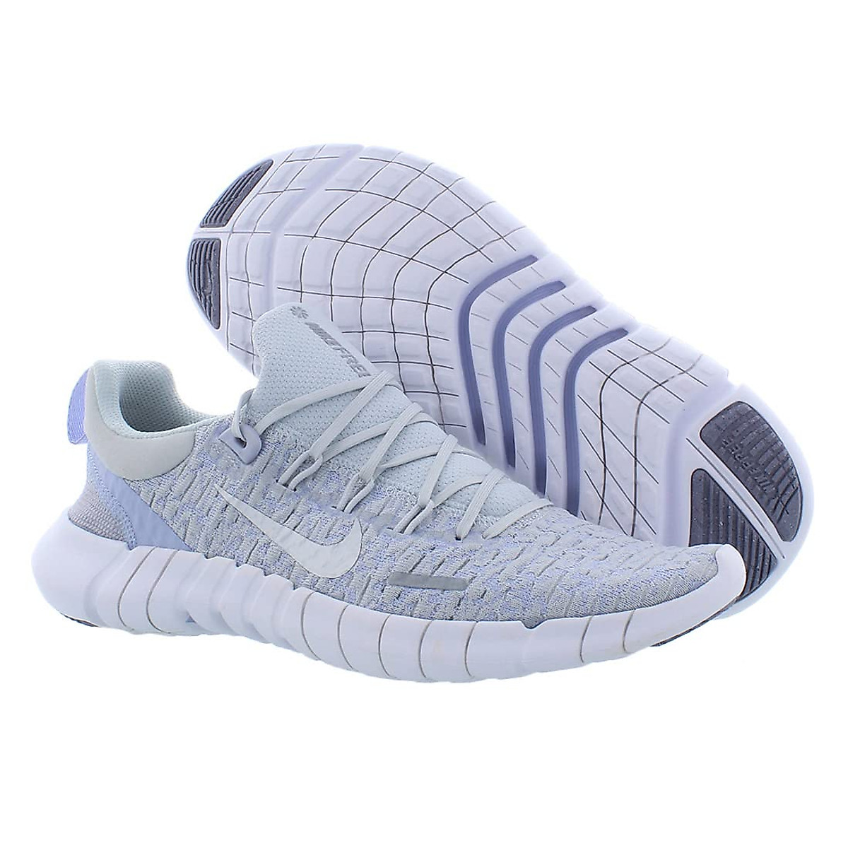 Nike Free Rn 5.0 2021 Womens Shoes Size 8, Color: Grey/White/Silver