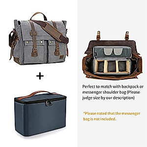 Kattee Camera Insert Bag, DSLR SLR Padded Case Shockproof for Travel