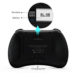 reiie (Backlit Version) H9+ Mini Keyboard,2.4GHz Wireless Mini Handheld Smart TV Remote Keyboard with Touchpad for PC,Raspberry Pi 2, Pad, Smart TV, Android TV Box, Windows 7 8 10