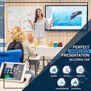 ClearClick Present+Share (USB-C Edition) - Wireless Presentation & Video Broadcasting System for Laptops & Smartphones (2 USB-C Transmitters, 1 HDMI Receiver)