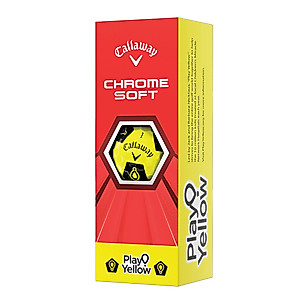 2020 Callaway Chrome Soft Golf Balls (Play Yellow Truvis)