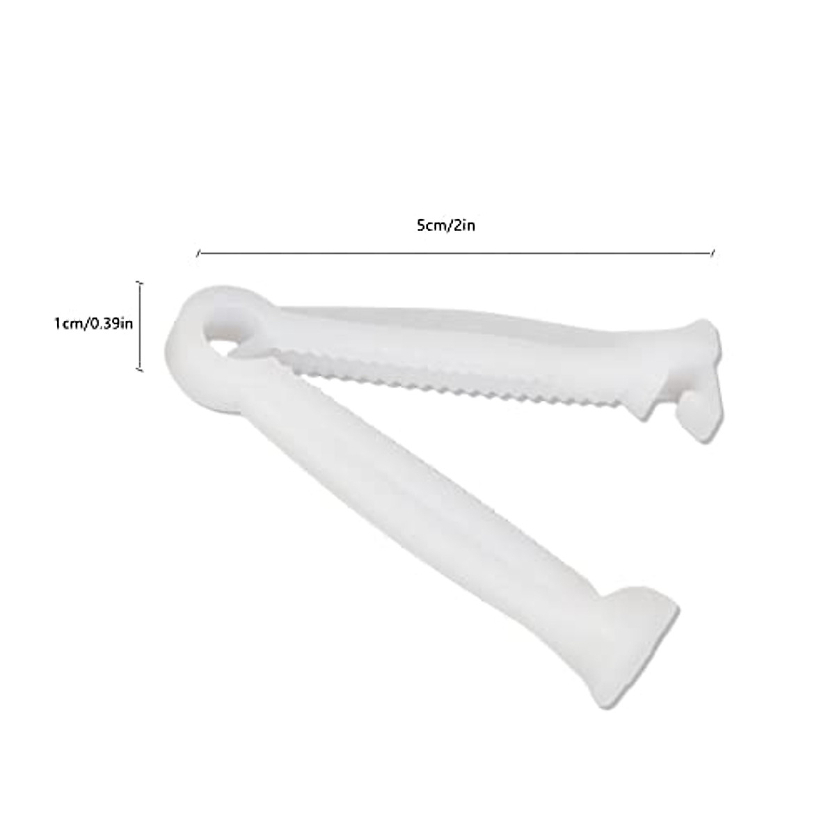 Chaungfu 50pcs Disposable Umbilical Cord Clamp Birth Hemostatic Materials,Pig Umbilical Cord Clamp for Animals Puppy Kittens Cow Livestock Sheep,Home Birth Supplies kit，White, 5x1cm