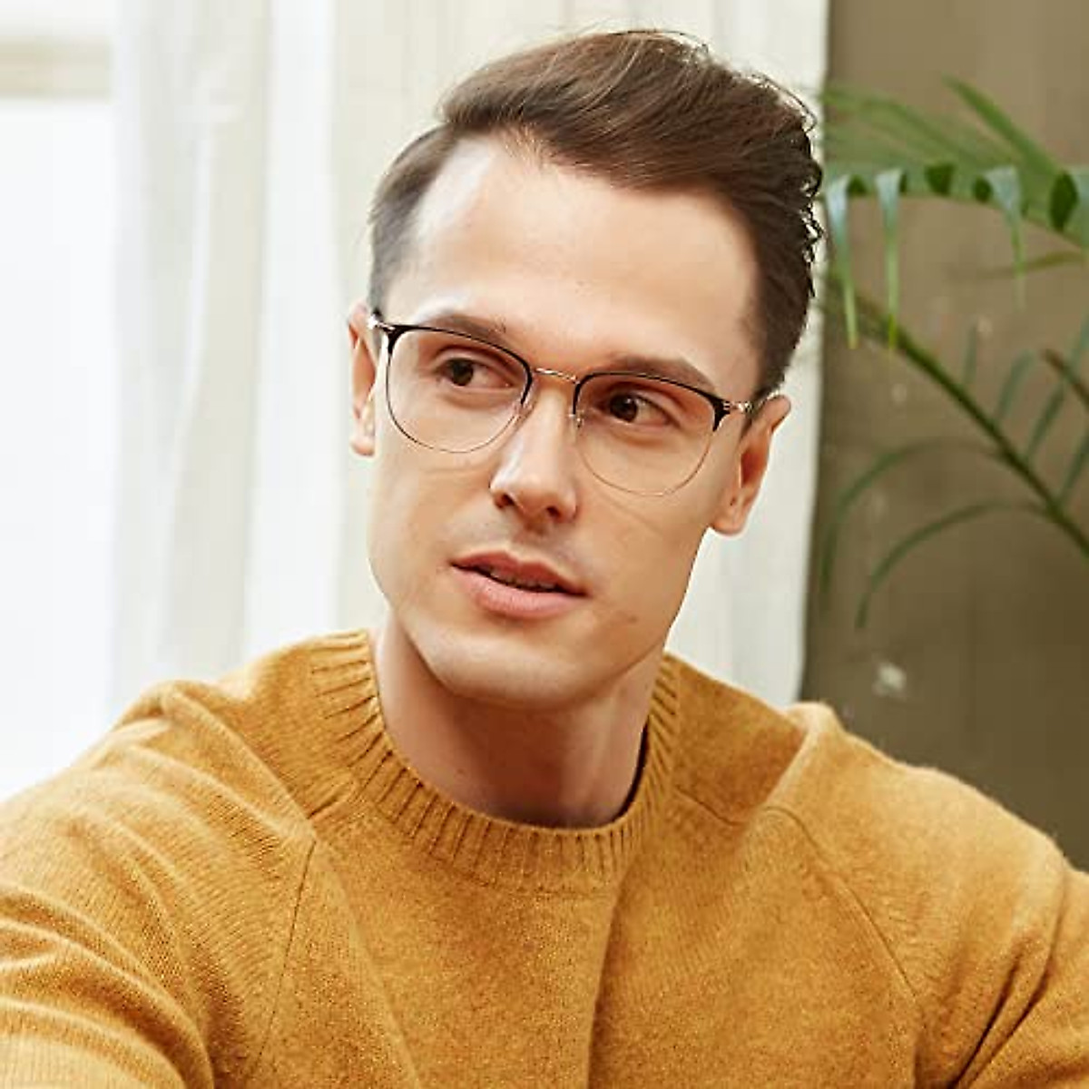 GUDVUE Blue Light Glasses, Computer/Gaming/TV/Phones Glasses for Women/men, Anti Glare/UV400/Eye Strain, Rose Gold