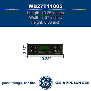 General Electric WB27T11005 Range/Stove/Oven Overlay , Black