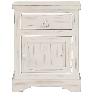 YPWRENH Cabinets Chest of Drawers Bedside Cabinet White 15.7 "x11.8 x19.7 Solid Mango Wood Suitable for Bedroom, Living Room, Kitchen