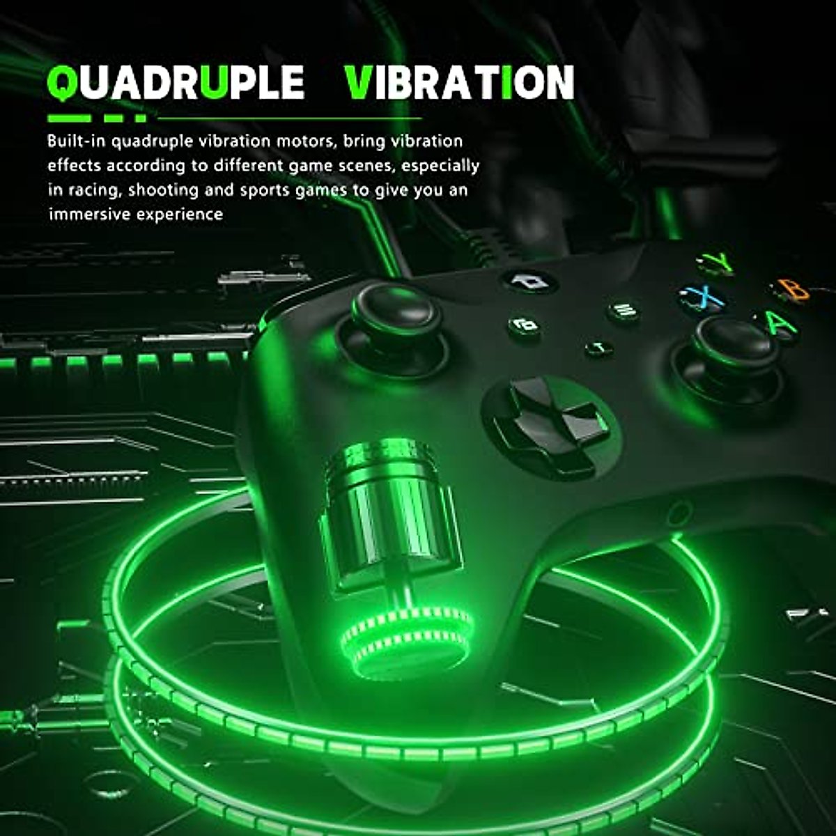 YUYIU 【Upgraded Wired Controller for Xbox Series X|S, Xbox One, Windows 10 and above, PC Controller with 3.5 mm Audio Jack, Black