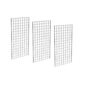 Only Garment Racks #1899W Grid Panels - Perfect Metal Grid for Any Retail Display, 2' Width x 4' Height, 3 Grids Per Carton (White) (Pack of 3)