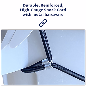 (2 Pack) Doggy Dare Trash Can Lock - Medium - Fits 30-40 Gallon Trash Cans - Perfect for Dogs, Raccoons, Opossums - Bungee Cord Design Makes Install Simple (Trash Can NOT Included)