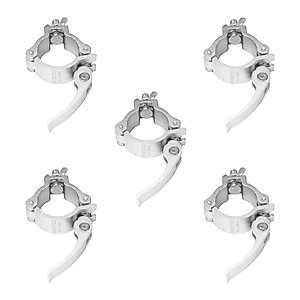 5 Pcs 2 Inch Quick Lock and Release Heavy Duty 220 Lbs Aluminum Alloy Stage Lighting Clamp for Par Light,Moving Head Light