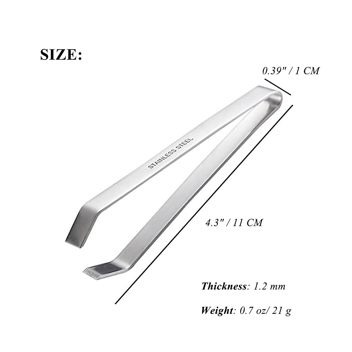 1 PCS Fish Bone Tweezers Kitchen Flat Tweezers Fish Bone Pliers Suitable for Salmon and Sea Bass Deboning and Kitchen Meat Hair Cleaning Tool Silver, 4.3", LXLVOUEG