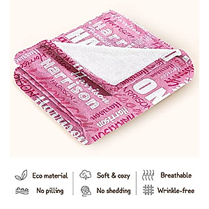 Yeahill Personalized Baby Blankets for Boys Girls, Custom Baby Blanket with Name Personalized Throw Blanket for Kids Baby Newborn, Personalized Baby Gift for Birthday Chrismas Halloween (30x40in)