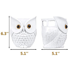 Ctoiotc Owl Holder Stand, Upgraded Owl Statue Smart Speaker Holder Stand for Echo Dot 4th/3rd/2nd and 1st Generation, Google Home Mini/Google Nest Mini (2nd Gen), Home Decor Owl Shape Cartoon Decor