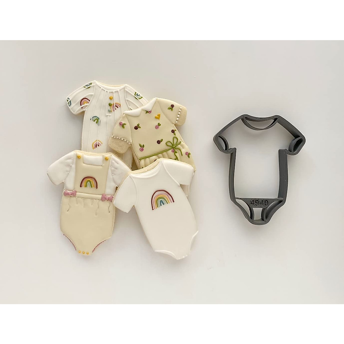 BABY SHOWER COOKIE CUTTERS Sprinkle Welcome Home One Year Old Birthday Party Celebration Infant Toddler Onesie T-Shirt Newborn Boho Rainbow And Cloud Cookie Cutters (3 pack)