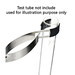 EISCO Economical Stainless Steel Spring Clip Test Tube Holder with Wooden Handle