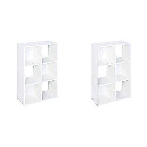 Closetmaid 899600 Decorative Home Stackable 6-Cube Cubeicals Organizer Storage, White (2 Pack)