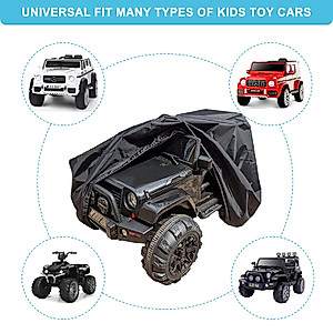 tonhui Large Ride-On Truck Toy Car Cover, Outdoor Cover for Power Wheels, Kids Electric Car Cover Waterproof All Weather Protect Kids Car Toy Vehicles - Universal Fit