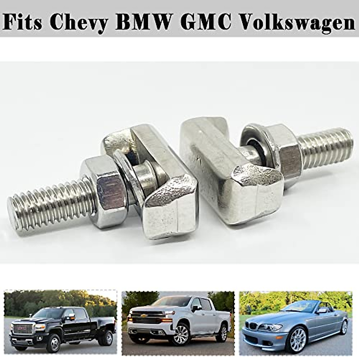 2 Pack 19116852 Battery Terminal T-Bolt Compatible with Chevy BMW GMC Volkswagen 64740 Battery Cable Tensioner Bolt Kit 6X0915138 61128373946