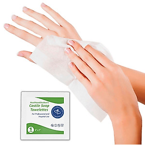 HAO Castile Soap Cleansing Towelettes 125 Count Refreshing Scented Wipes White 125 Count (Pack of 1) HAO-CST-125