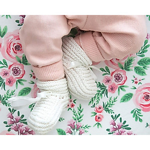 Bassinet Sheets for Baby Girl | Nursery Bedding Mattress Cover & Changing Pad Cover | Universal Size Fitted Sheet for Bassinet for Baby & Mattress Pad | Ultra-Soft Cotton Fabric 2-Pack Set